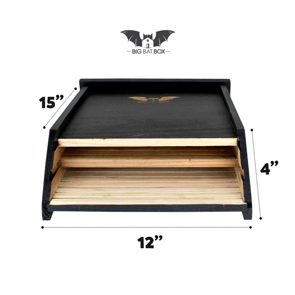 Double-Chamber Bat House, Black - Big Bat Box | Big Bat Box