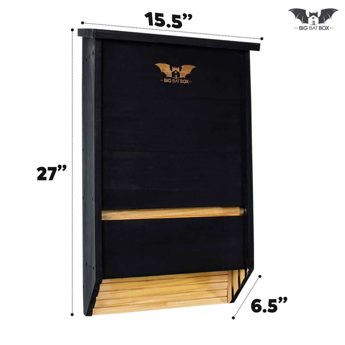 Triple Chamber Bat House, Black - Big Bat Box